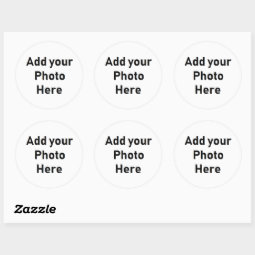 Personalized Round Photo Stickers | Zazzle