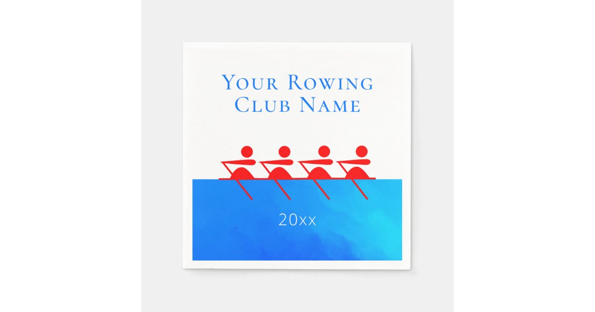 Personalized Rowing Club Team Paper Napkin | Zazzle