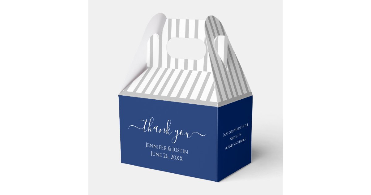 Personalized Royal Blue Favor Box | Zazzle