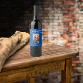 Personalized Royal Blue Friend Party Wine Label | Zazzle