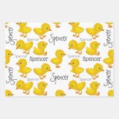Personalized Rubber Ducky Wrapping Paper Sheets | Zazzle