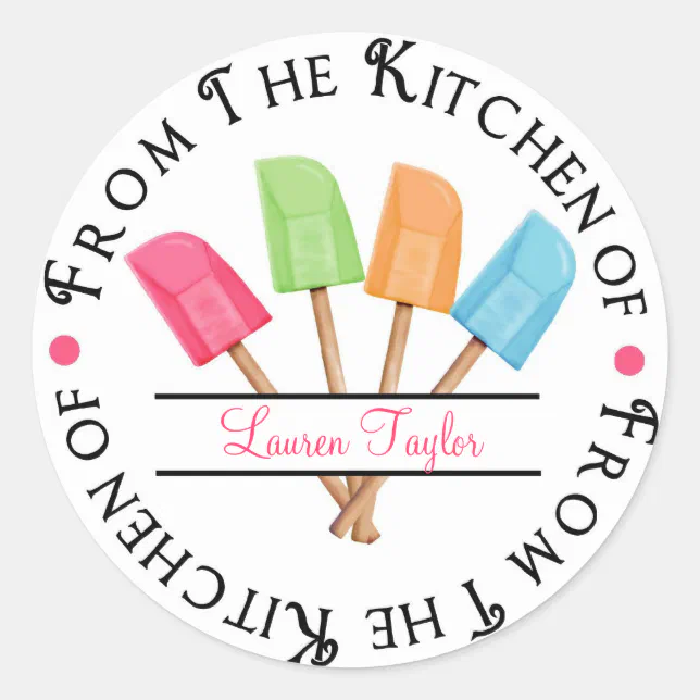 Personalized Rubber Spatula Baking Stickers | Zazzle