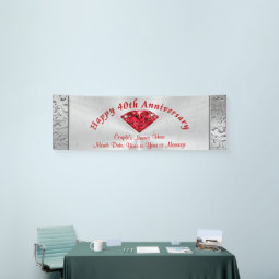 Personalized Ruby 40th Anniversary Banners | Zazzle
