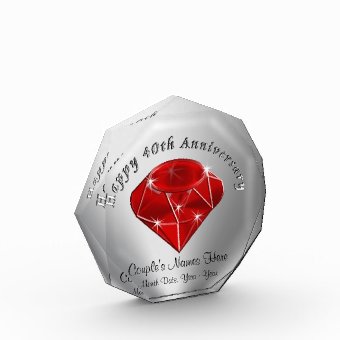 Personalized Ruby 40th Wedding Anniversary Gifts | Zazzle
