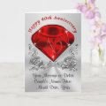 Personalized Ruby Anniversary Cards with YOUR TEXT | Zazzle