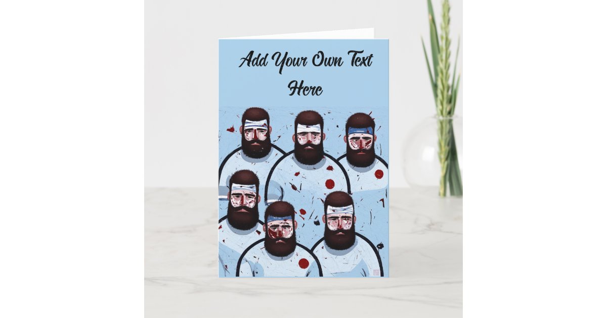 Personalized Rugby Greeting Card | Zazzle