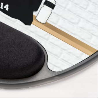 Personalized Rugby Jersey Black and White Gel Mouse Pad | Zazzle