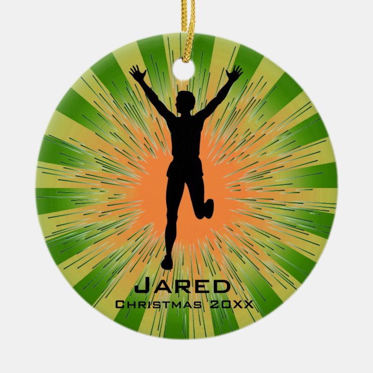 Personalized Runner Ornament | Zazzle