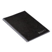 Personalized Rustic Black Leather Masculine Notebook | Zazzle