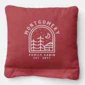 Personalized Rustic Cabin Family Monogram Cornhole Bags | Zazzle