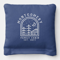 Personalized Rustic Cabin Family Monogram Cornhole Bags | Zazzle