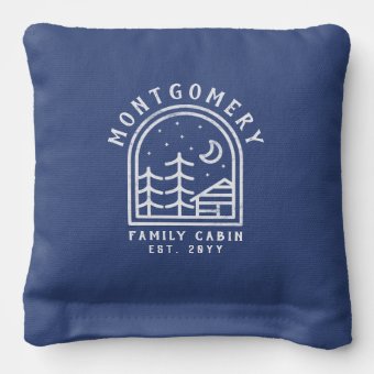 Personalized Rustic Cabin Family Monogram Cornhole Bags | Zazzle