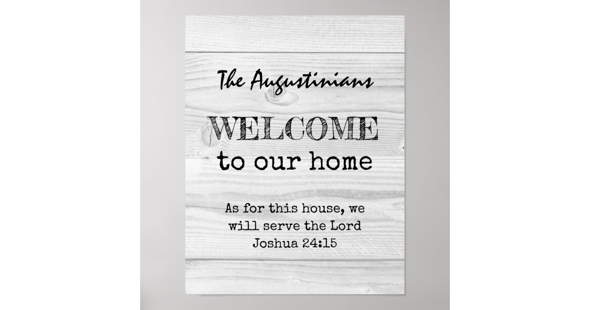 Personalized Rustic Christian WELCOME Poster | Zazzle