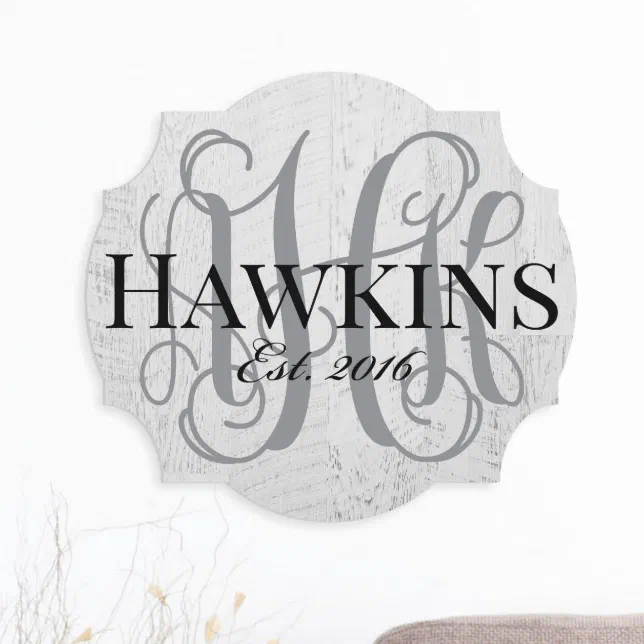 Personalized Rustic Family Name Sign | Zazzle