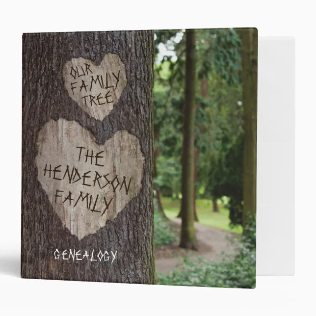 Personalized Rustic Family Tree Genealogy Binder | Zazzle
