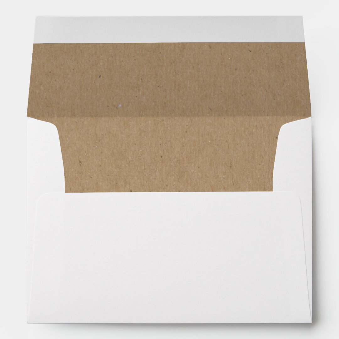 Personalized Rustic Kraft Paper Lined Envelope | Zazzle
