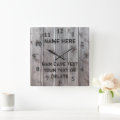 Personalized Rustic Man Cave Clocks for Him | Zazzle