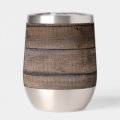 Personalized Rustic Monogram Script Name Thermal Wine Tumbler | Zazzle