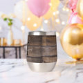 Personalized Rustic Monogram Script Name Thermal Wine Tumbler | Zazzle