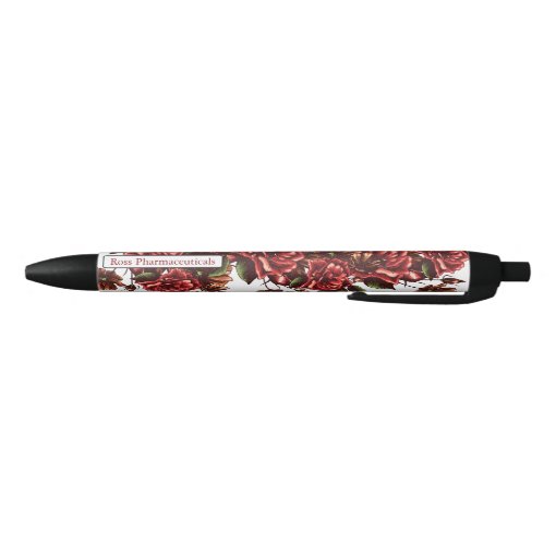 Personalized Rustic Vintage Red Roses pen | Zazzle