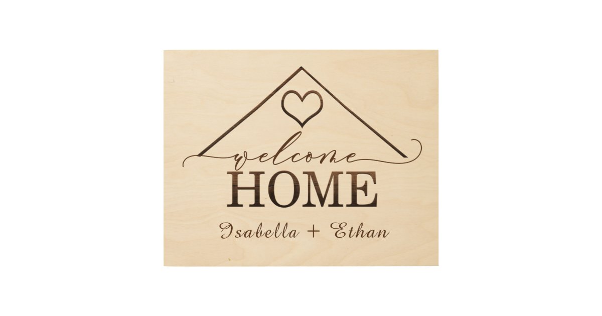 Personalized Rustic Welcome Home Sign | Zazzle