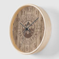 Personalized Rustic Wood Family Cabin Clock | Zazzle