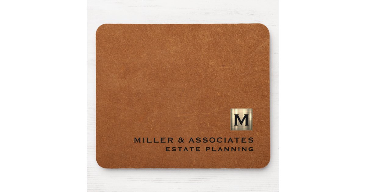 Personalized Sable Leather Company Branded Mouse Pad | Zazzle