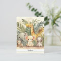 Personalized Safari Jungle Animals Postcard | Zazzle
