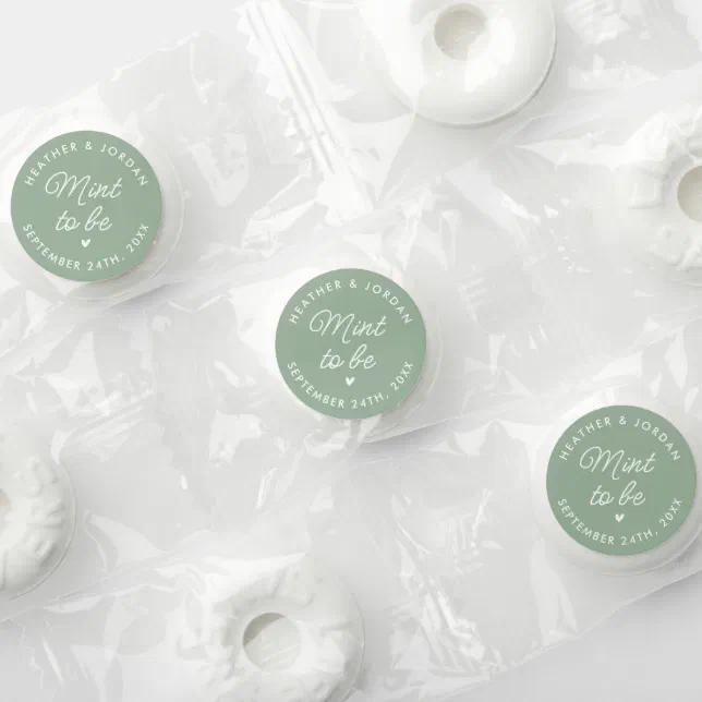 Personalized Sage Green Mint To Be Wedding Mint Life Saver® Mints | Zazzle