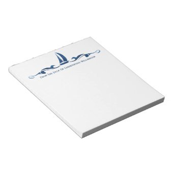 Personalized Sailing Ship Nautical Monogrammed Notepad | Zazzle