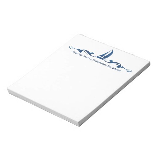 Personalized Sailing Ship Nautical Monogrammed Notepad | Zazzle