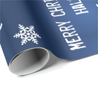 Personalized Santa Christmas Blue Wrapping Paper | Zazzle