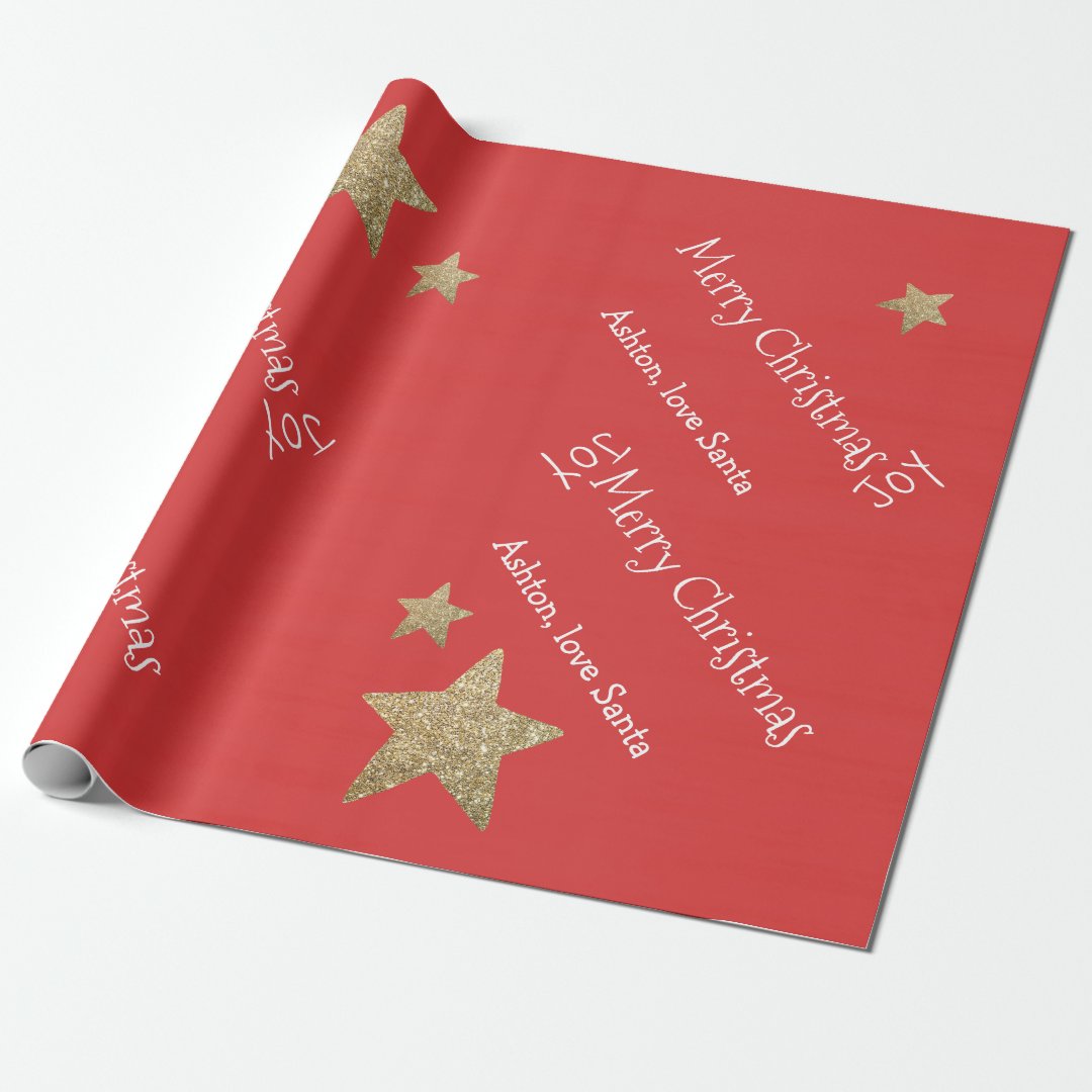 Personalized Santa Christmas Gift Wrapping Paper | Zazzle