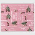 Personalized Santa Christmas Pink Wrapping Paper | Zazzle