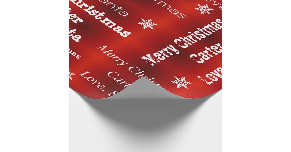 Personalized Santa Christmas Wrapping Paper | Zazzle