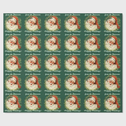 Personalized Santa Christmas Wrapping Paper | Zazzle