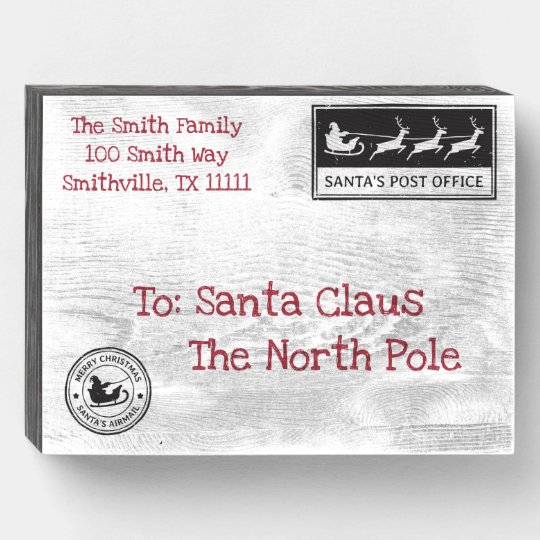 Personalized Santa Claus Mail Wooden Box Sign | Zazzle.com