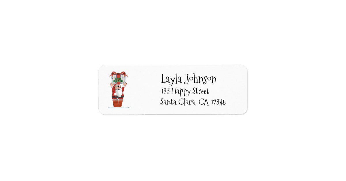 Personalized Santa Claus Return Address Labels | Zazzle