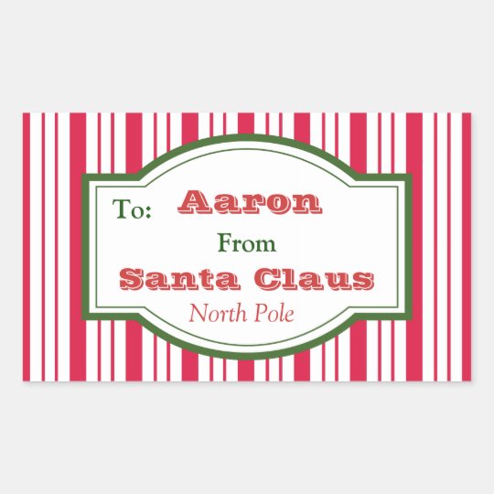 Personalized Santa Gift Tag Stickers | Zazzle.com