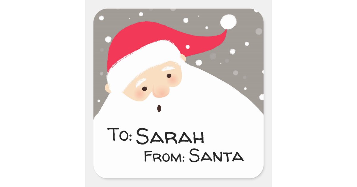 Personalized Santa Gift Tags | Zazzle