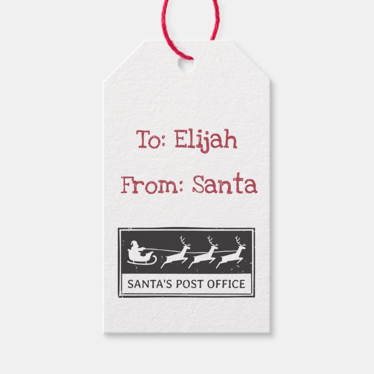 Personalized Santa Gift Tags | Zazzle