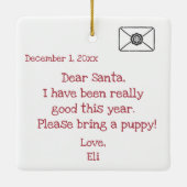 Personalized Santa Letter Ornament | Zazzle