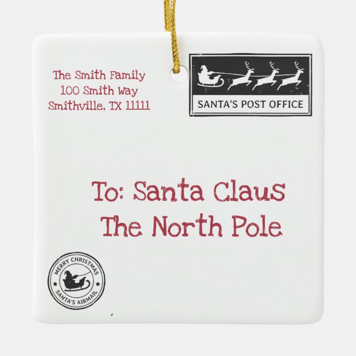 Personalized Santa Letter Ornament | Zazzle.com