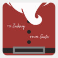 Personalized Santa Square Sticker | Zazzle