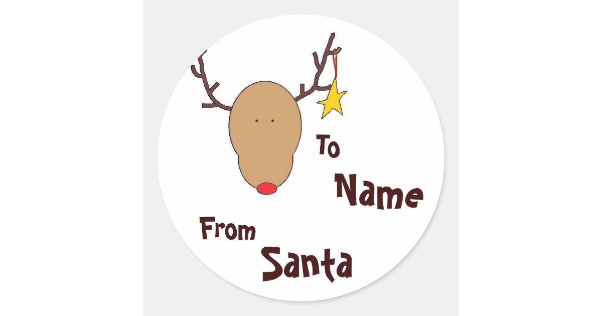 Personalized Santa Sticker | Zazzle