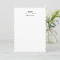 Personalized Scallop Edge Note Card with Bow | Zazzle