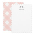 Personalized Scallop Edge Note Card with Bow | Zazzle
