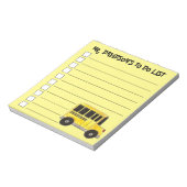 Personalized School Bus Driver Teacher Yellow Bus Notepad | Zazzle