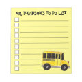 Personalized School Bus Driver Teacher Yellow Bus Notepad | Zazzle