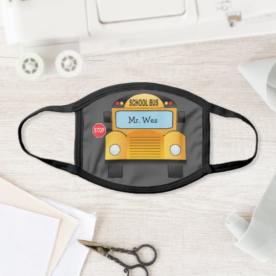 Personalized School Bus Face Mask | Zazzle.com